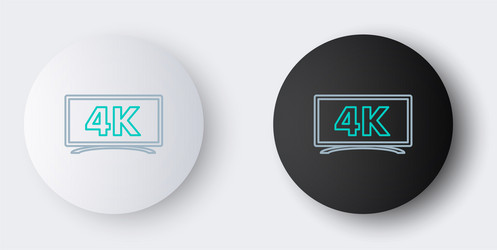 Color line screen tv with 4k ultra hd video Vector Image