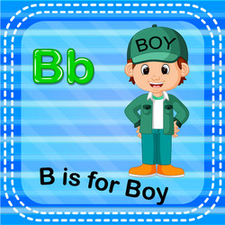 Flashcard letter b is for bed Royalty Free Vector Image