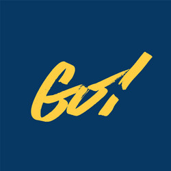 Go word hand drawn lettering motivation Royalty Free Vector