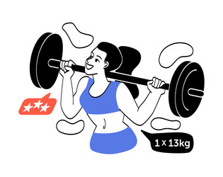 People exercising at gym Royalty Free Vector Image