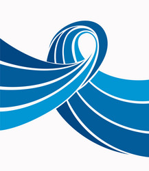 Stormy sea moving water waves in hand Royalty Free Vector