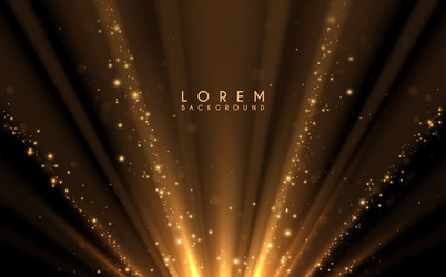 Abstract golden light effect with sparks Vector Image