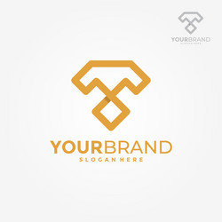 Letter t diamond logo template design Royalty Free Vector