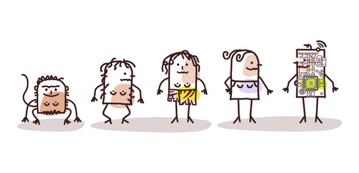 Biology human evolution stages evolutionary Vector Image