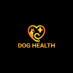 Creative dog health logo design Royalty Free Vector Image