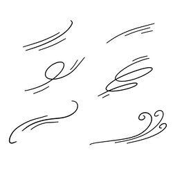 Curve wind abstract air flow Royalty Free Vector Image