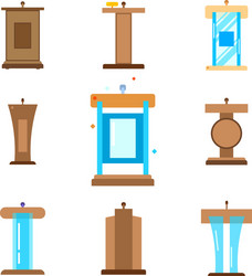 Flat design in icon lectern Royalty Free Vector Image