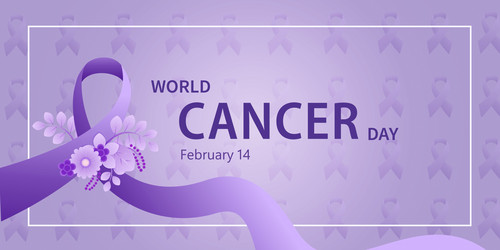 Pink world cancer day icon awareness Royalty Free Vector