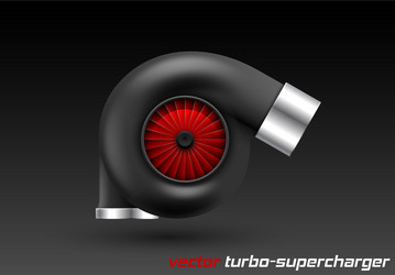 Car turbo device template Royalty Free Vector Image