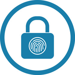 Finger lock technology icon Royalty Free Vector Image