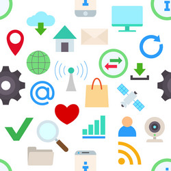 Colorful internet seamless pattern Royalty Free Vector Image