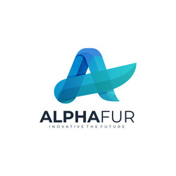 Unique alpha logo design Royalty Free Vector Image