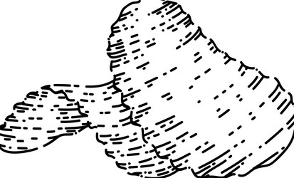 Potato chips sketch hand drawn Royalty Free Vector Image