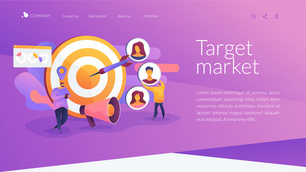 Target group concept landing page Royalty Free Vector Image