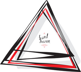 Hand drawn sketched triangle Royalty Free Vector Image