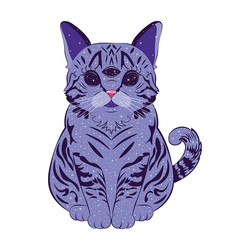 Purple alien cat Royalty Free Vector Image - VectorStock