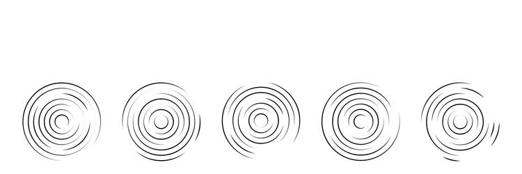 Circular ripple icons collection concentric Vector Image Circular ripple icons collection concentric Vector Image