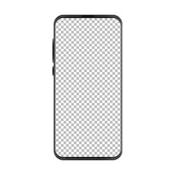 Smart mobile phone transparent png mockup Vector Image