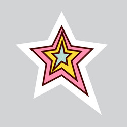 70s styles doodle sticker abstract stylized Vector Image