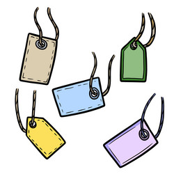 Cardboard label with rope Royalty Free Vector Image