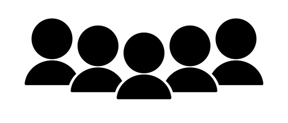 Simple people icon flat design image Royalty Free Vector