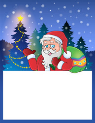 Frame with santa claus theme 3 Royalty Free Vector Image