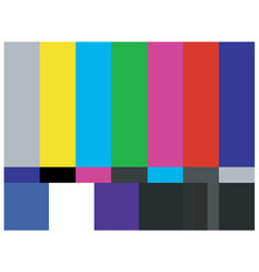 Tv colour bars test card screen smpte television Vector Image
