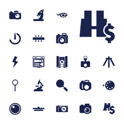 Lens icons Royalty Free Vector Image - VectorStock