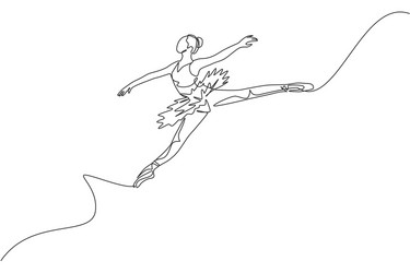One Line Ballerina Vector Images (over 160)