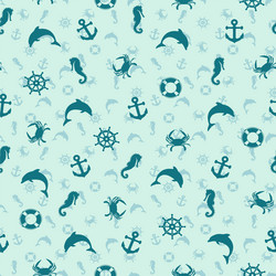 Seamless sea pattern with anchors Royalty Free Vector Image