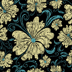 Seamless grunge floral pattern Royalty Free Vector Image