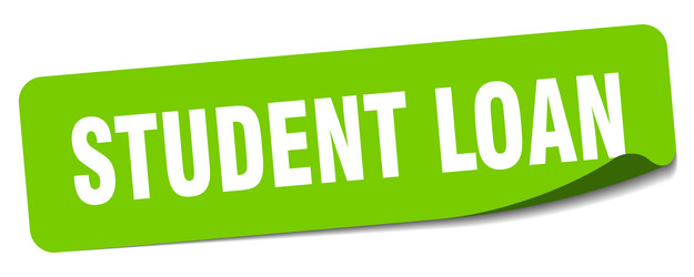 Student loan sticker student loan label Royalty Free Vector
