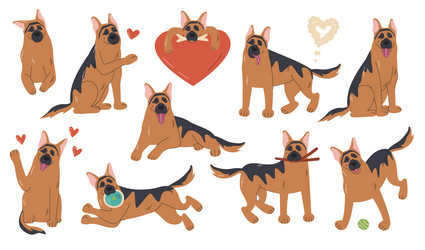 German Shepherd Jumping Vector Images (over 110)