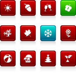 Seasons icons Royalty Free Vector Image - VectorStock