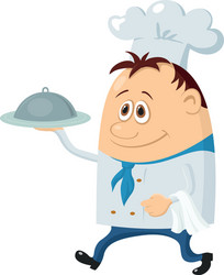 Cartoon of cook Royalty Free Vector Image - VectorStock