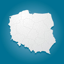 Map country poland divided on regions Royalty Free Vector