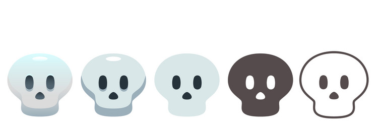 An expression with die face changes to death Vector Image