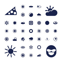 7 sunny icons Royalty Free Vector Image - VectorStock