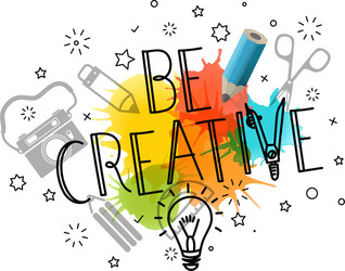 Creative kids logo set arts centre colorful Vector Image