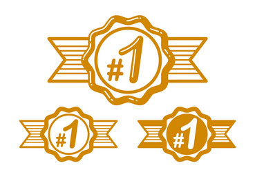 First place badge award graphic design geometric Vector Image