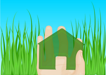 House in human hand Royalty Free Vector Image - VectorStock