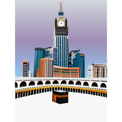 Gumbad e khazra and kaaba tullah Royalty Free Vector Image