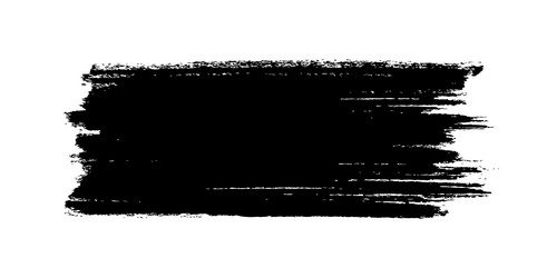 Black brush strokes isolated on white Royalty Free Vector