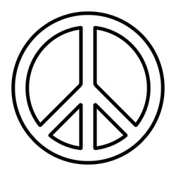 Peace symbol pacific conciliatory sign Royalty Free Vector