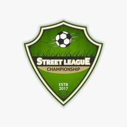 Green football logo soccer logotype Royalty Free Vector