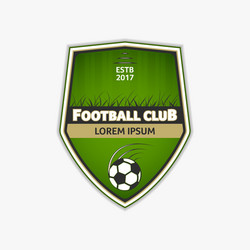 Green football logo soccer logotype Royalty Free Vector