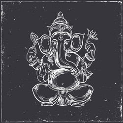 Hand drawn of sitting lord Royalty Free Vector Image