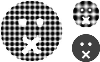 Halftone Face Texture Vector Images (over 280)