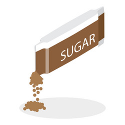 3d isometric flat icon of sugar packs set Vector Image