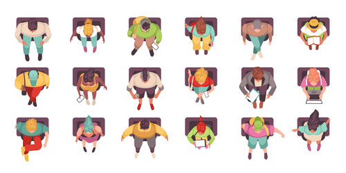 People Top View Sitting